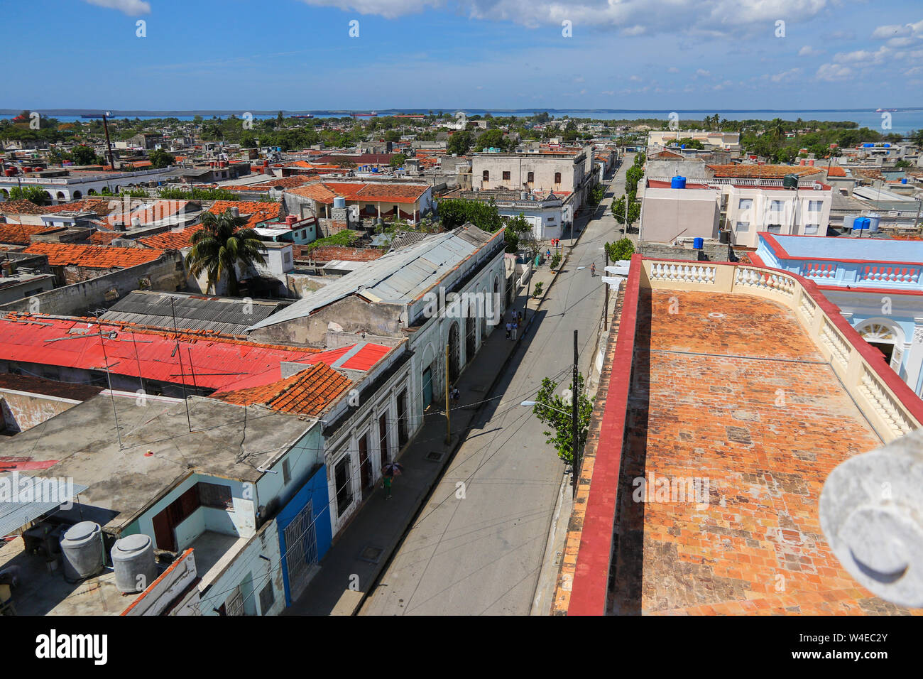 Cienfuegos, Cuba - Aerial view of a street Stock Photo - Alamy