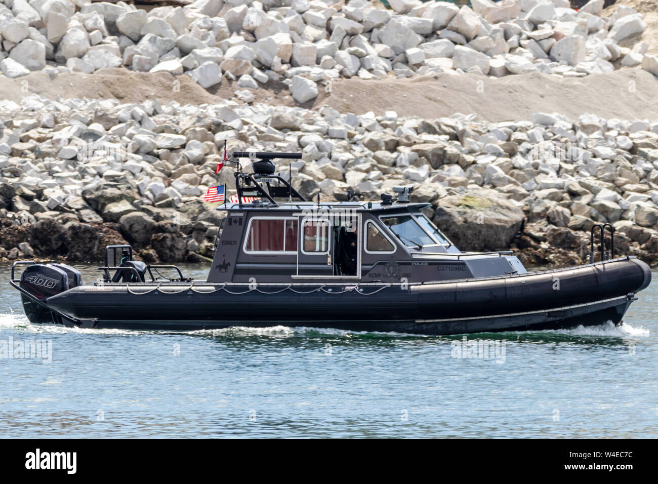RCMP (Royal Canadian Mounted Police) patrol boat in Victoria, BC ...