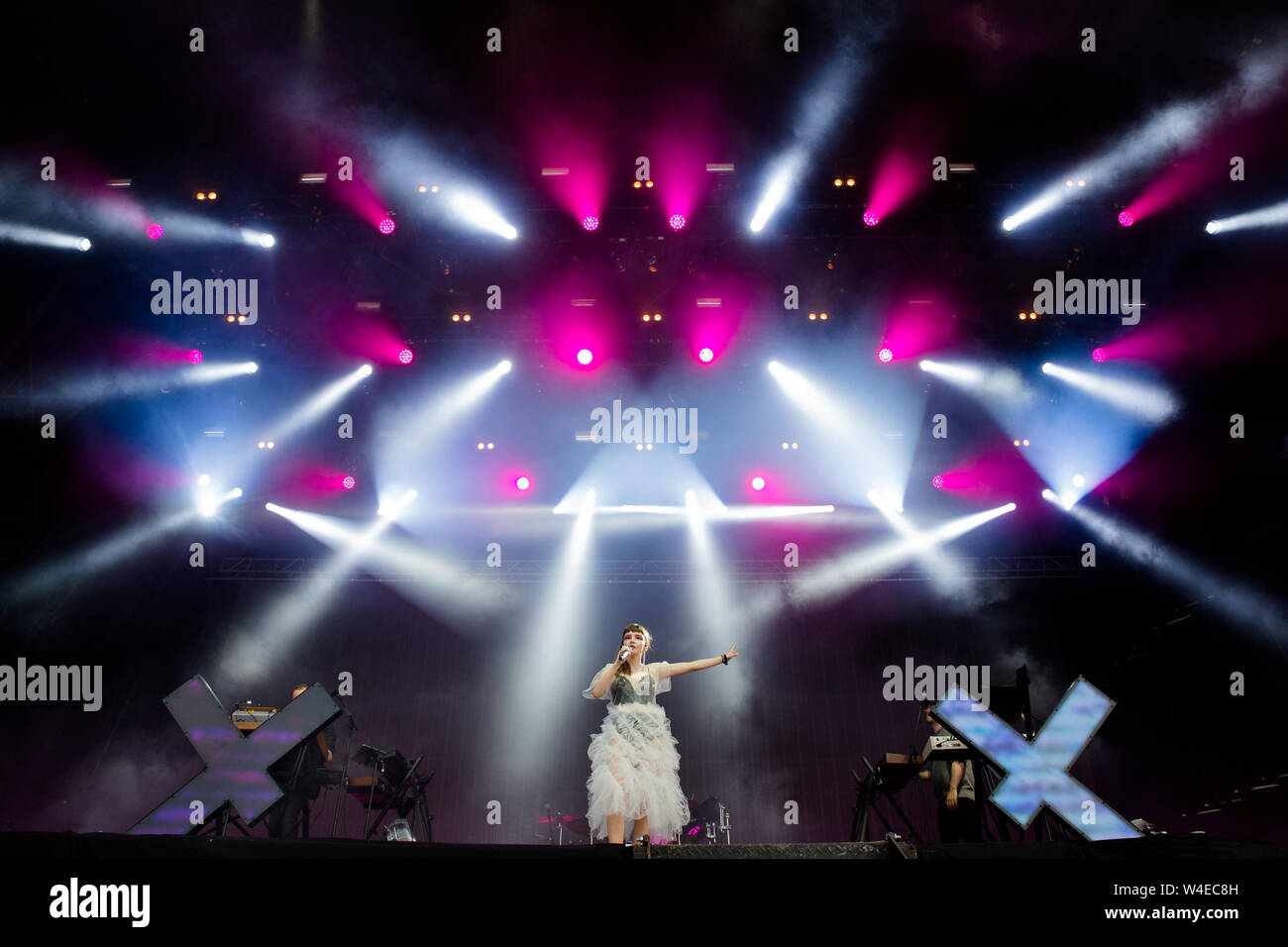Lauren Mayberry, lead singer of scottish band Chvrches performs on day ...
