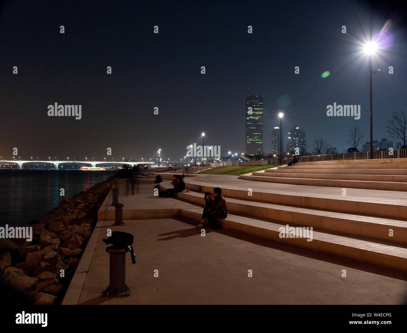 Early night in Han River, Seoul, Korea Stock Photo - Alamy