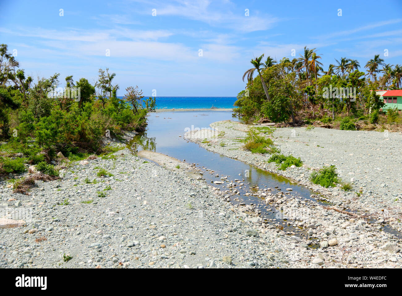 River on the south coast of Cuba between Santiago and Baracoa Stock ...
