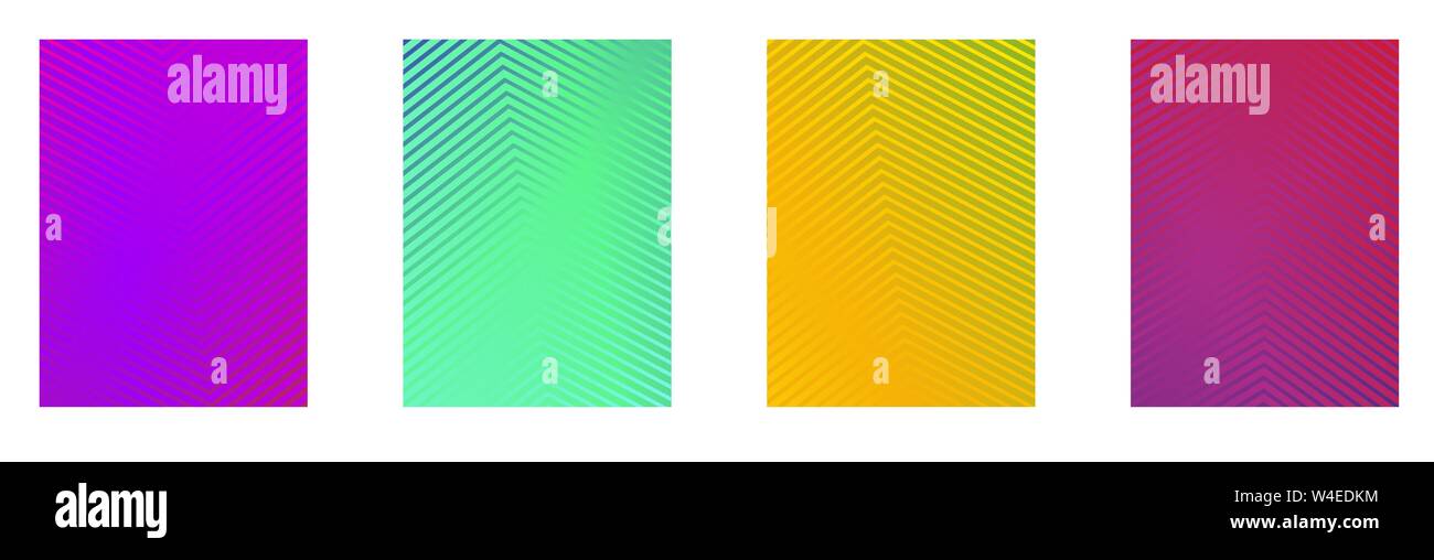 Technological annual report design vector collection. Halftone grid ...