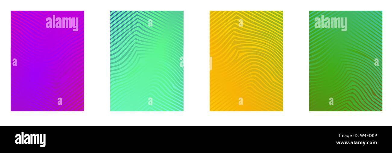 Creative annual report design vector collection. Halftone lines texture ...