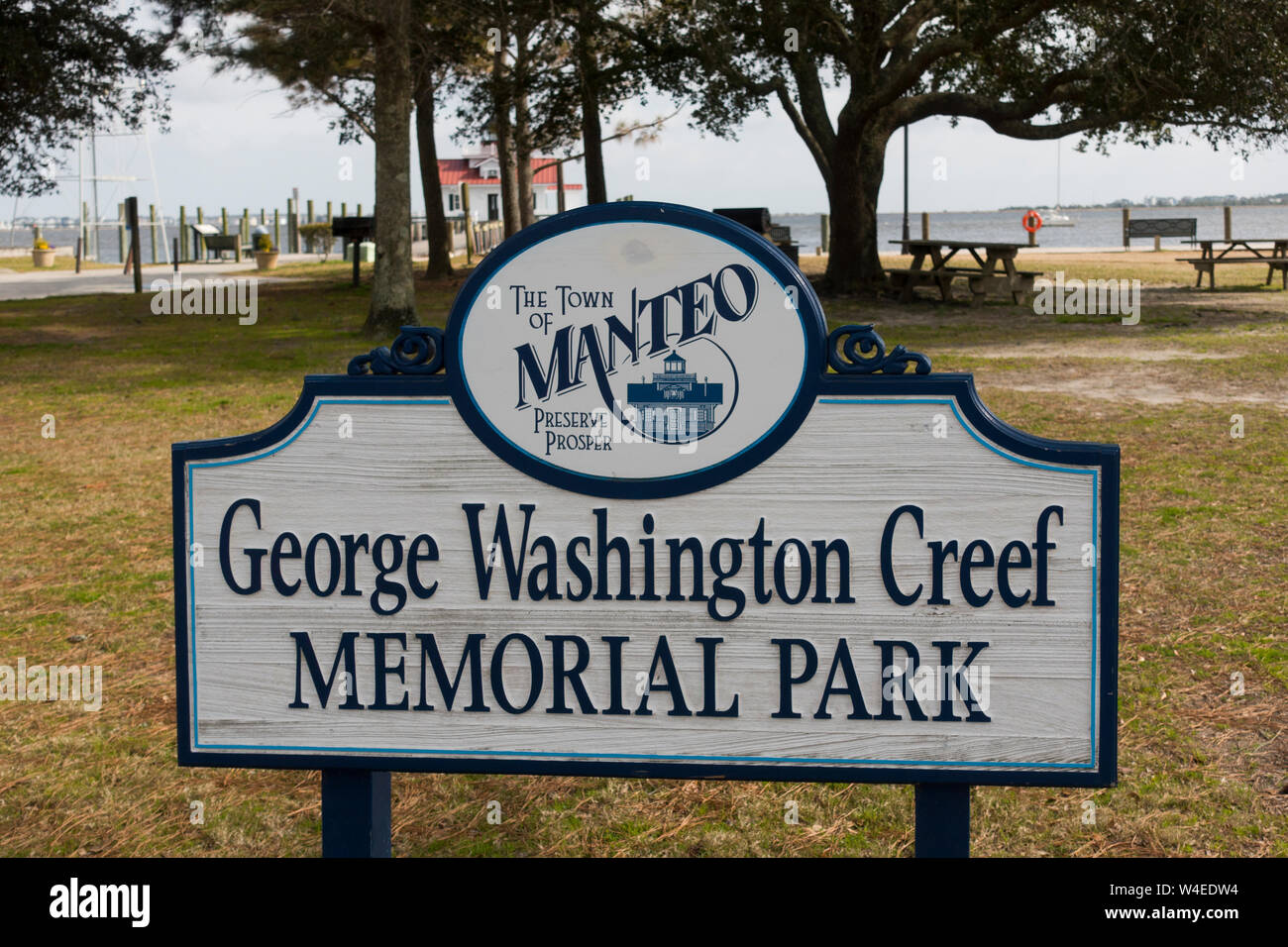 George Washington Creef memorial park Manteo North Carolina Stock Photo - Alamy