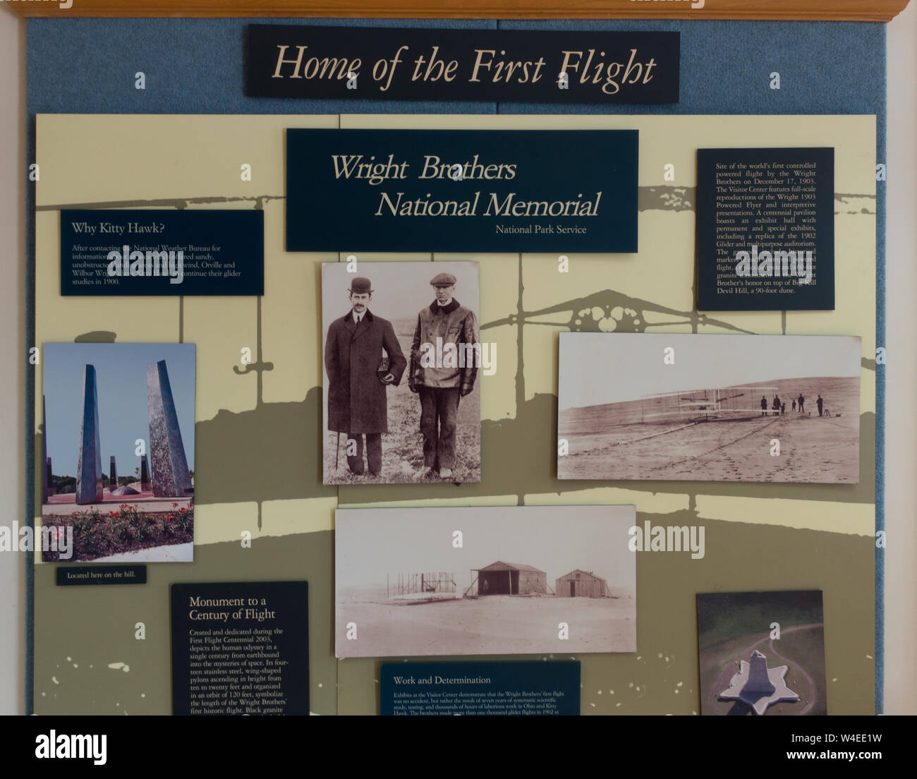 Monument to a century of flight memorial in Kitty Hawk North Carolina ...