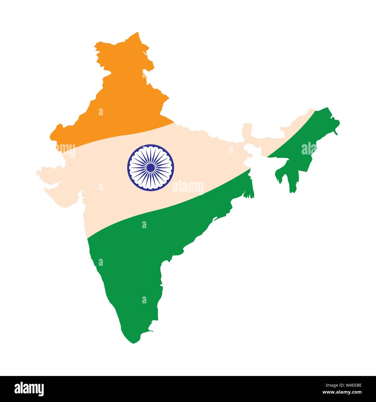 india independence day map country vector illustration Stock Vector ...