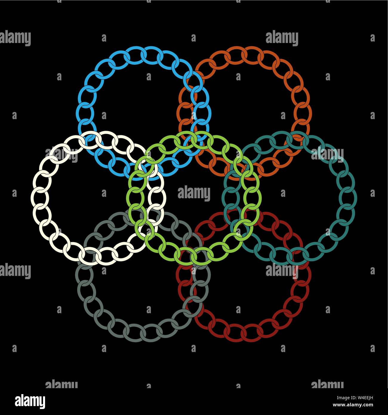 Coloured rings Stock Vector Images - Alamy