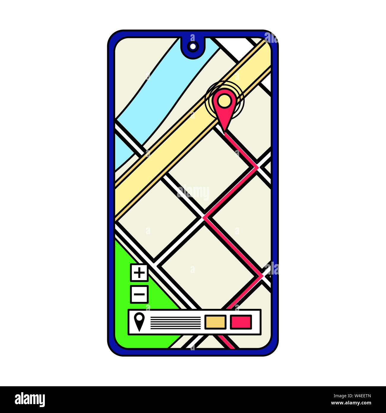 smartphone mobile technology device cartoon Stock Vector Image & Art ...