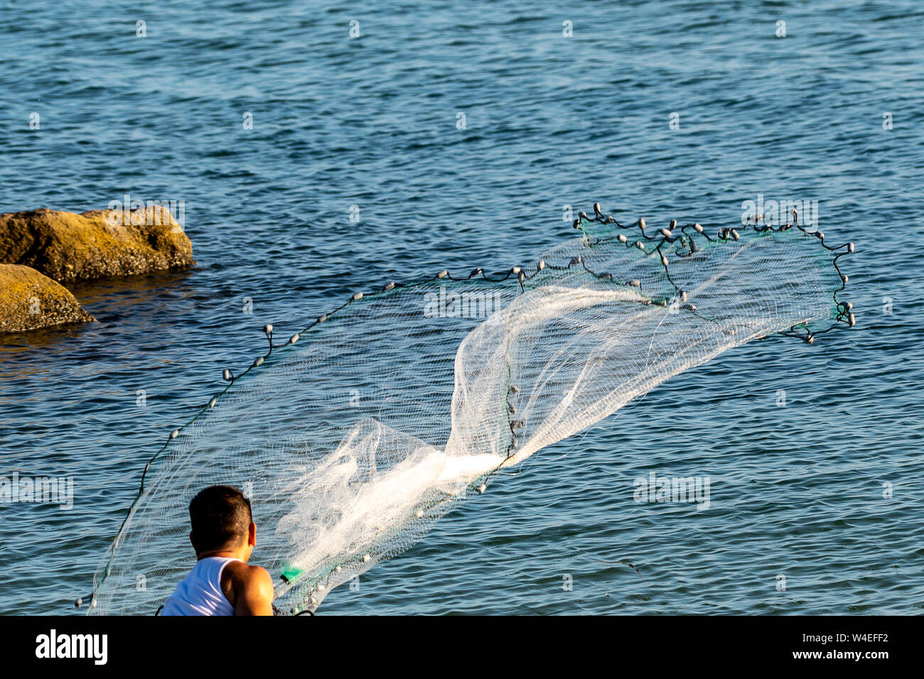 Landing net blue hi-res stock photography and images - Alamy