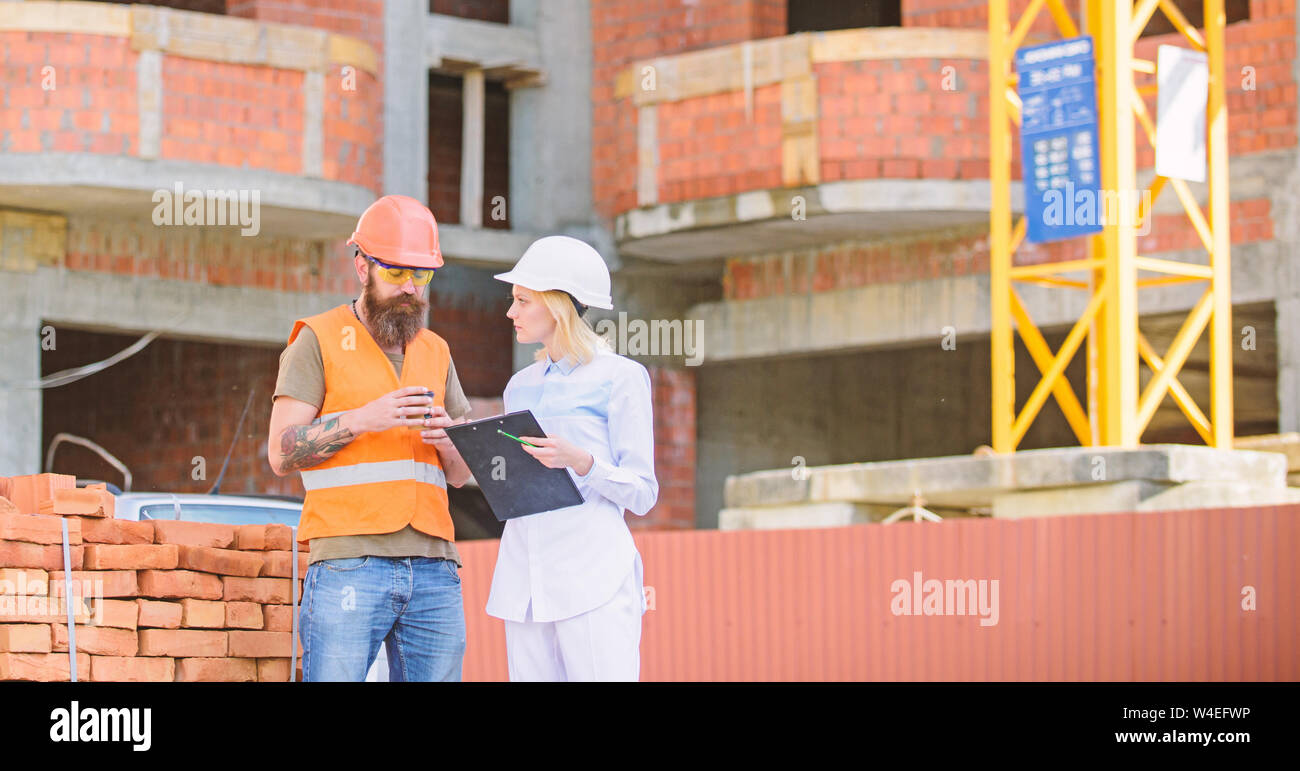 Construction team communication concept. Relationships between ...