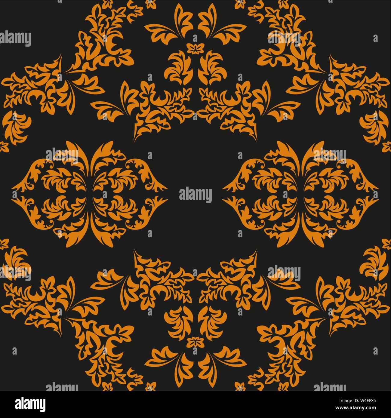 Damascus seamless pattern of floral ornament wallpaper background in ...