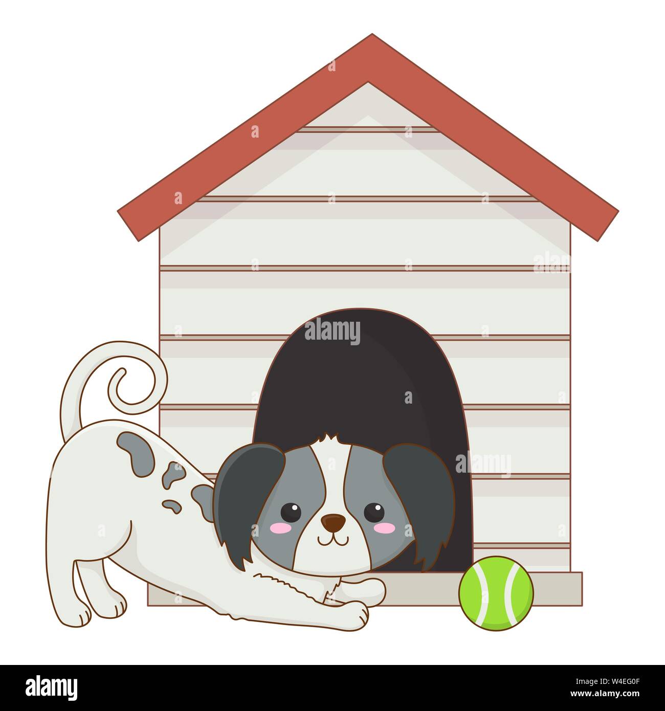 Dog cartoon design, Mascot pet animal nature cute and puppy theme ...