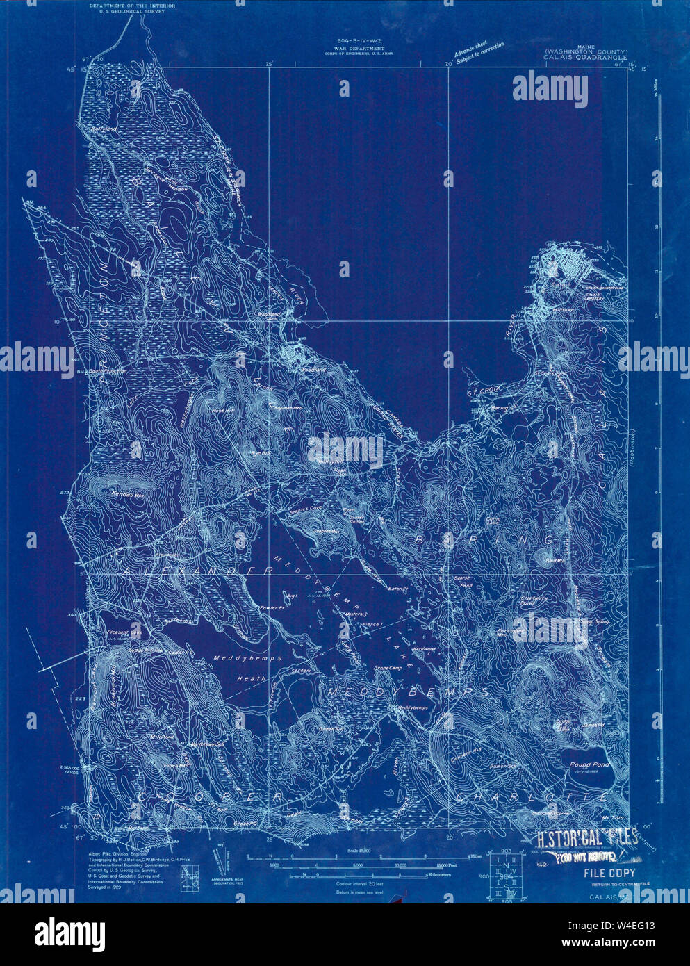 Maine USGS Historical Map Calais 807426 1929 48000 Inversion ...