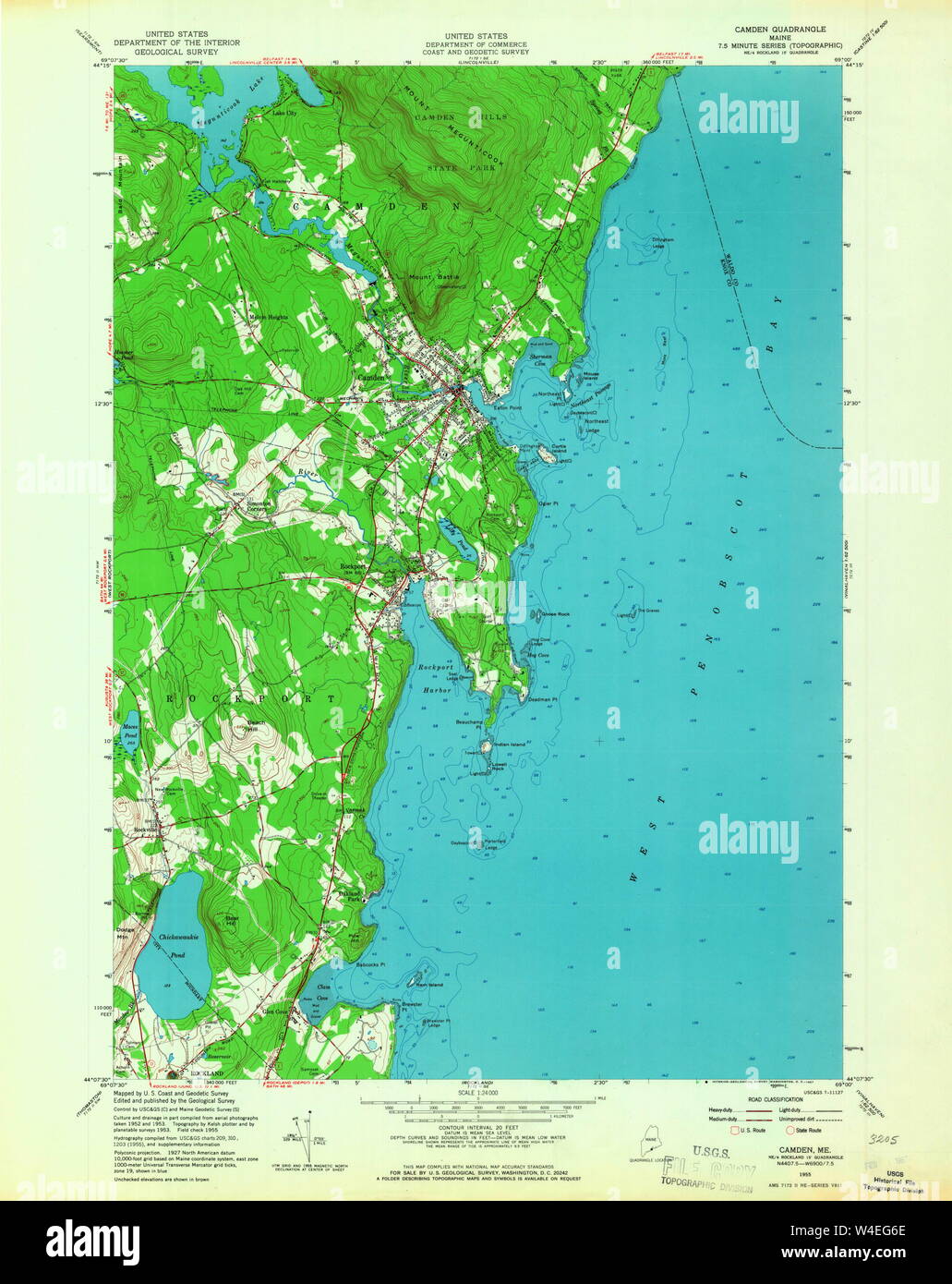 Map of camden maine hi-res stock photography and images - Alamy