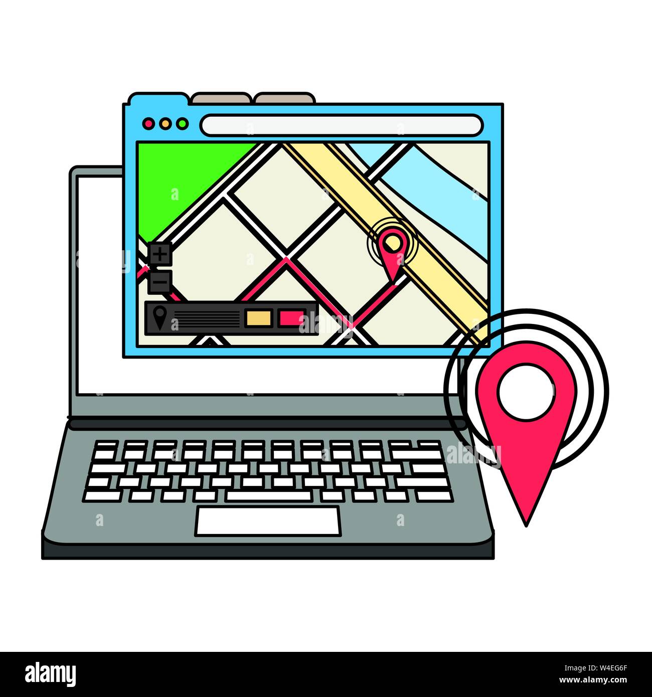 laptop technology hardware cartoon Stock Vector Image & Art - Alamy