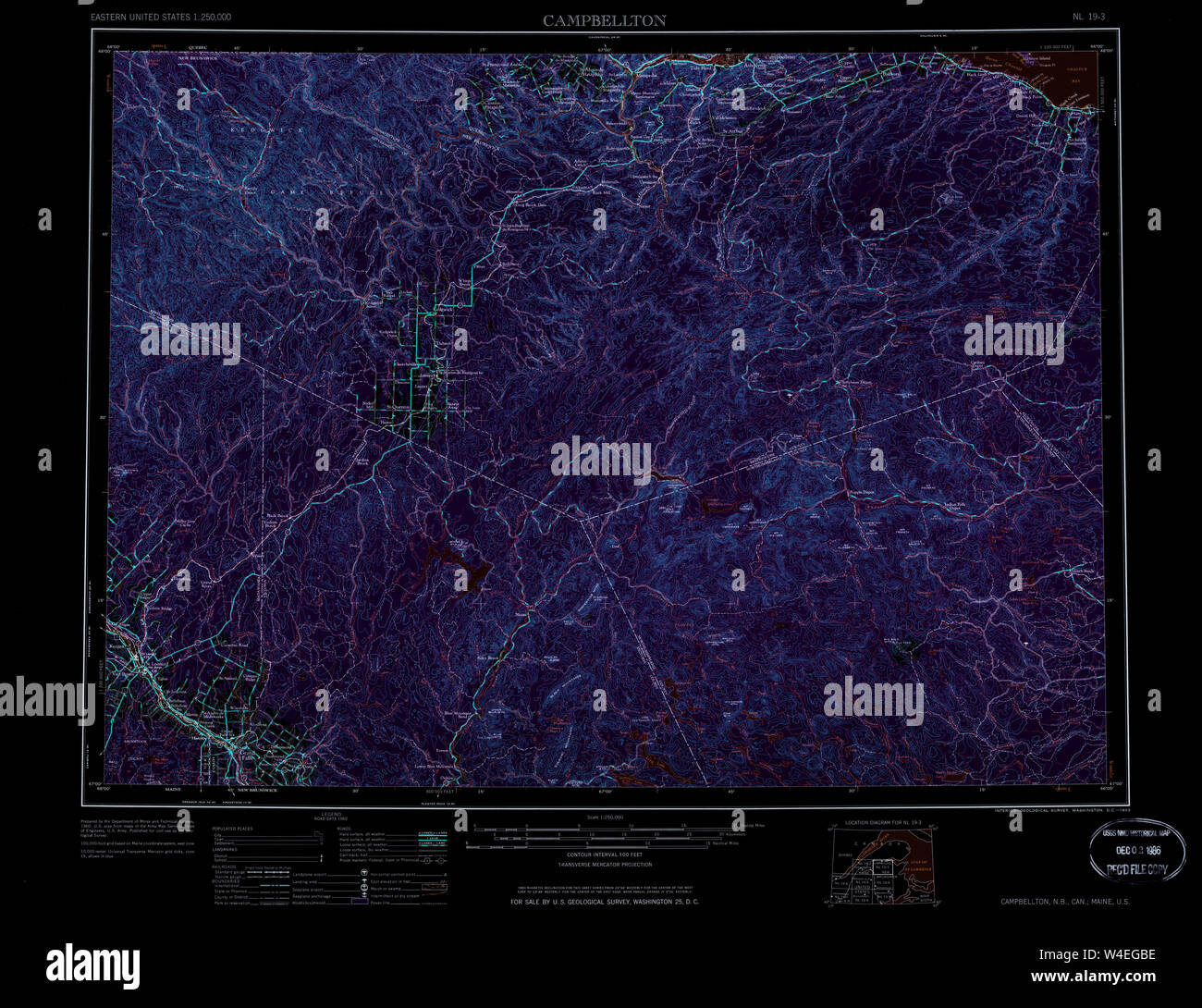 Maine USGS Historical Map Campbellton 460285 1963 250000 Inversion ...