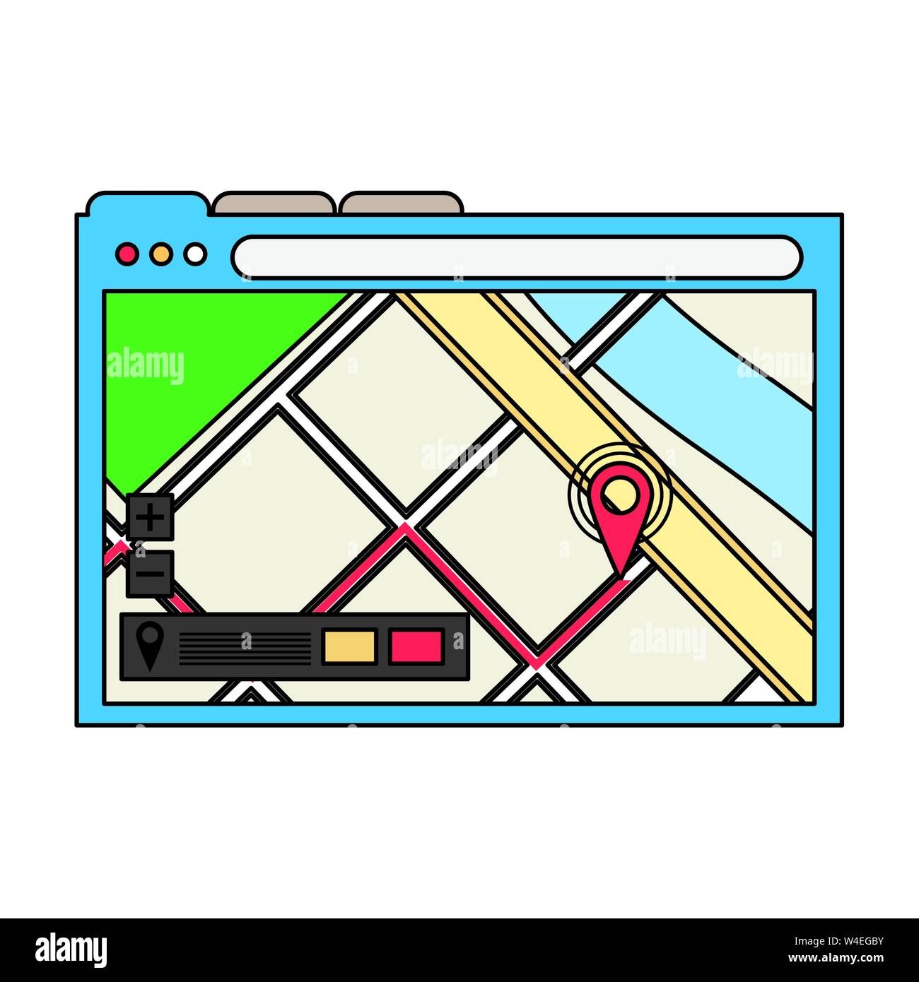 computer window technology hardware cartoon Stock Vector Image & Art ...