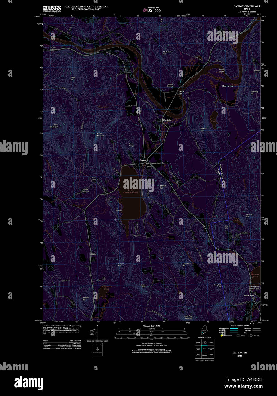 Maine USGS Historical Map Canton 20110913 TM Inversion Restoration ...