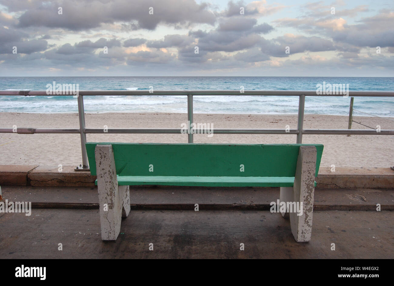 Bench Facing Florida Beach in Lake Worth Florida Stock Photo - Alamy