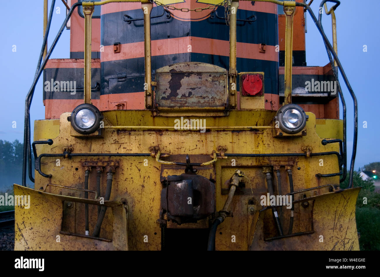 Front of a Commercial Train Stock Photo - Alamy