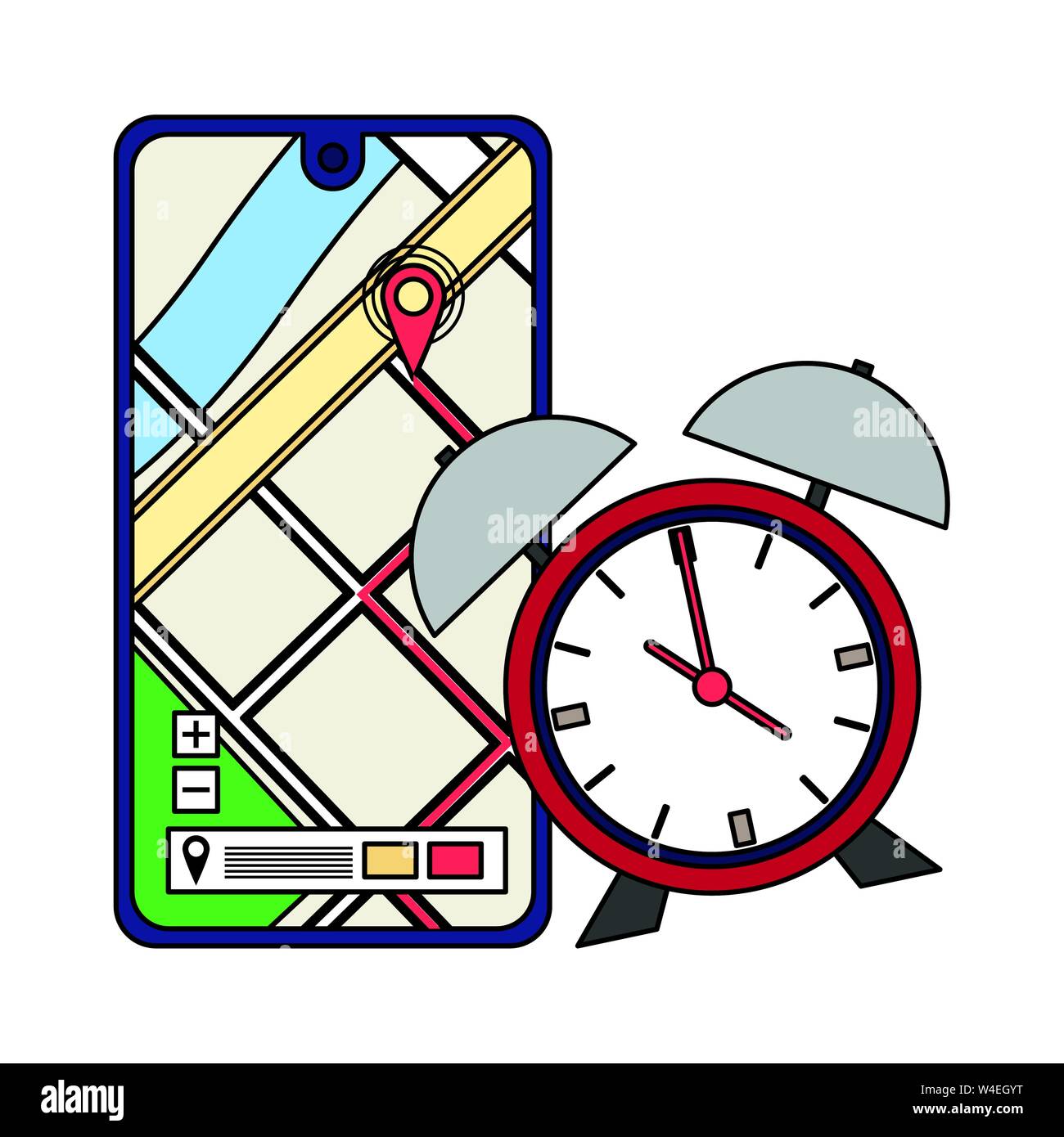 smartphone mobile technology device cartoon Stock Vector Image & Art ...