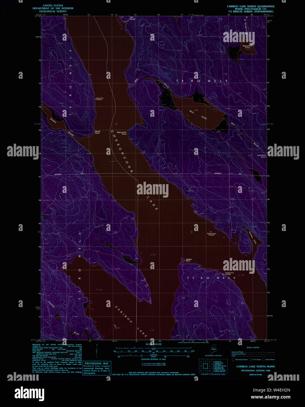 Caribou Maine Map High Resolution Stock Photography and Images - Alamy