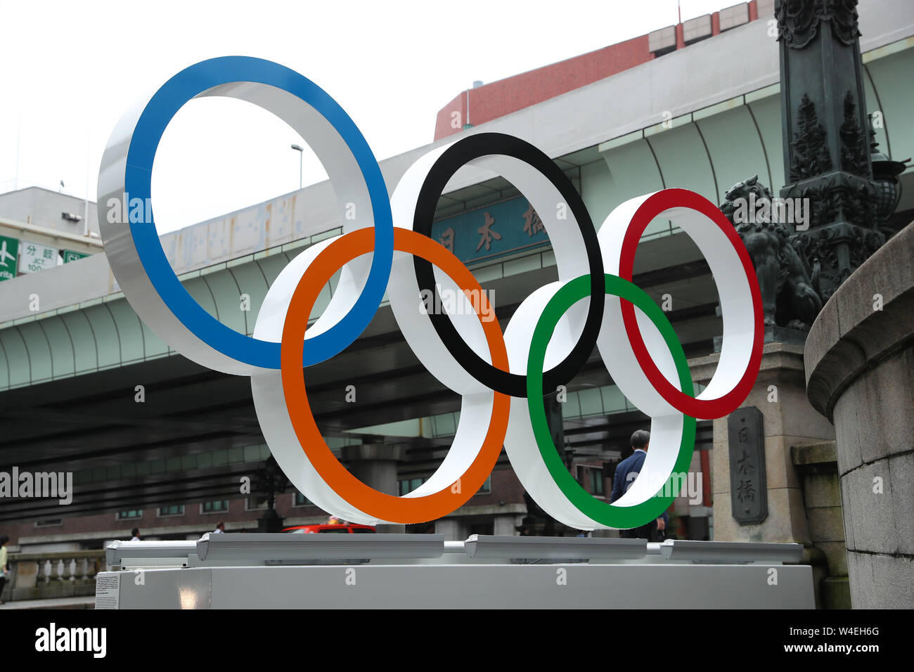 JULY 23, 2019, Tokyo, Japan: An Olympic Monument is seen at the ...