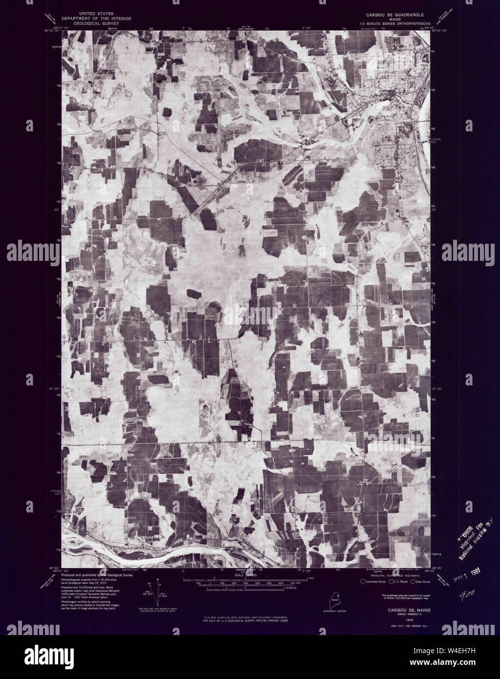 Caribou Maine Map High Resolution Stock Photography and Images - Alamy