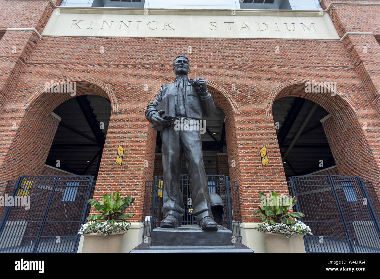 Iowa City, Iowa, USA. 21st July, 2019. Statue of Nile Clarke Kinnick Jr ...