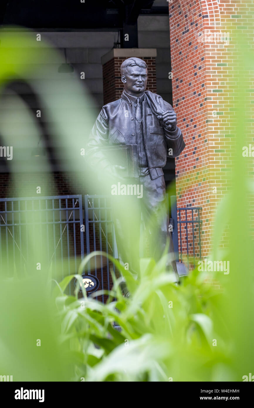 Iowa City, Iowa, USA. 21st July, 2019. Statue of Nile Clarke Kinnick Jr ...