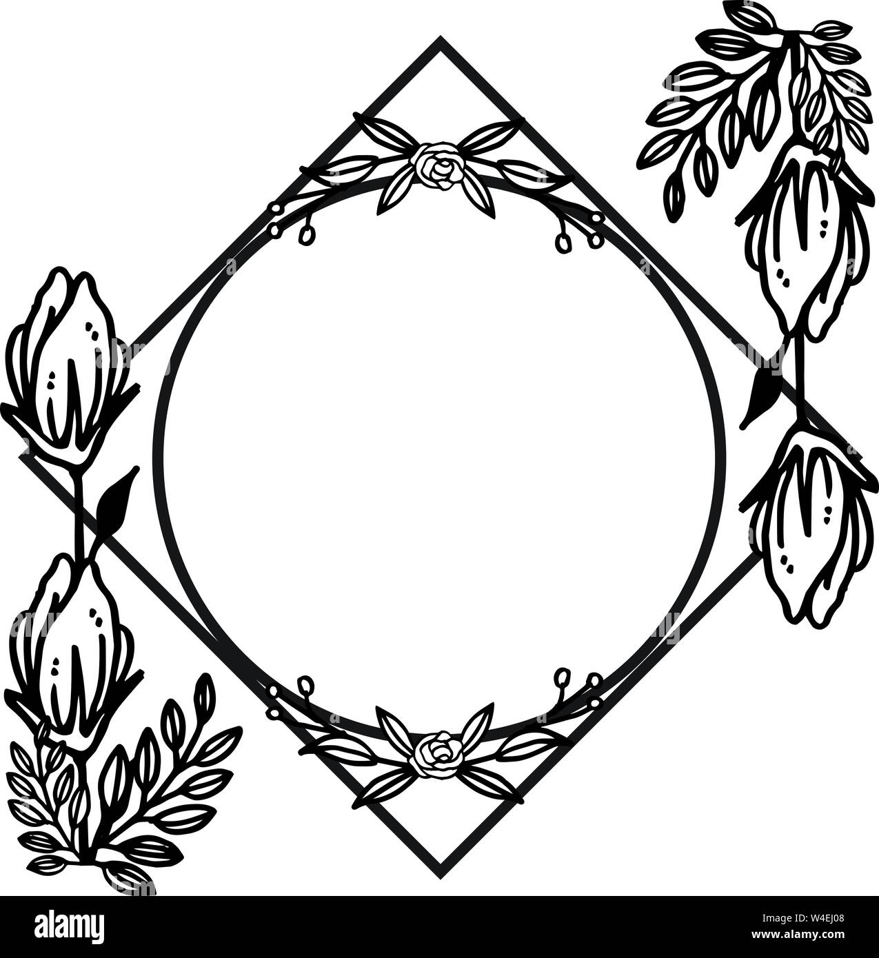 Leaves Clip Art Black And White Border