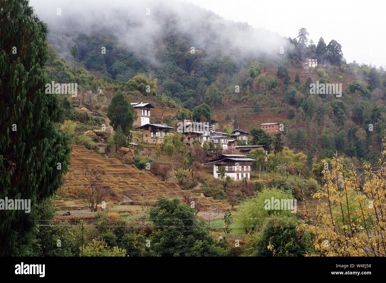Mountain village in Thimphu, Bhutan Stock Photo - Alamy