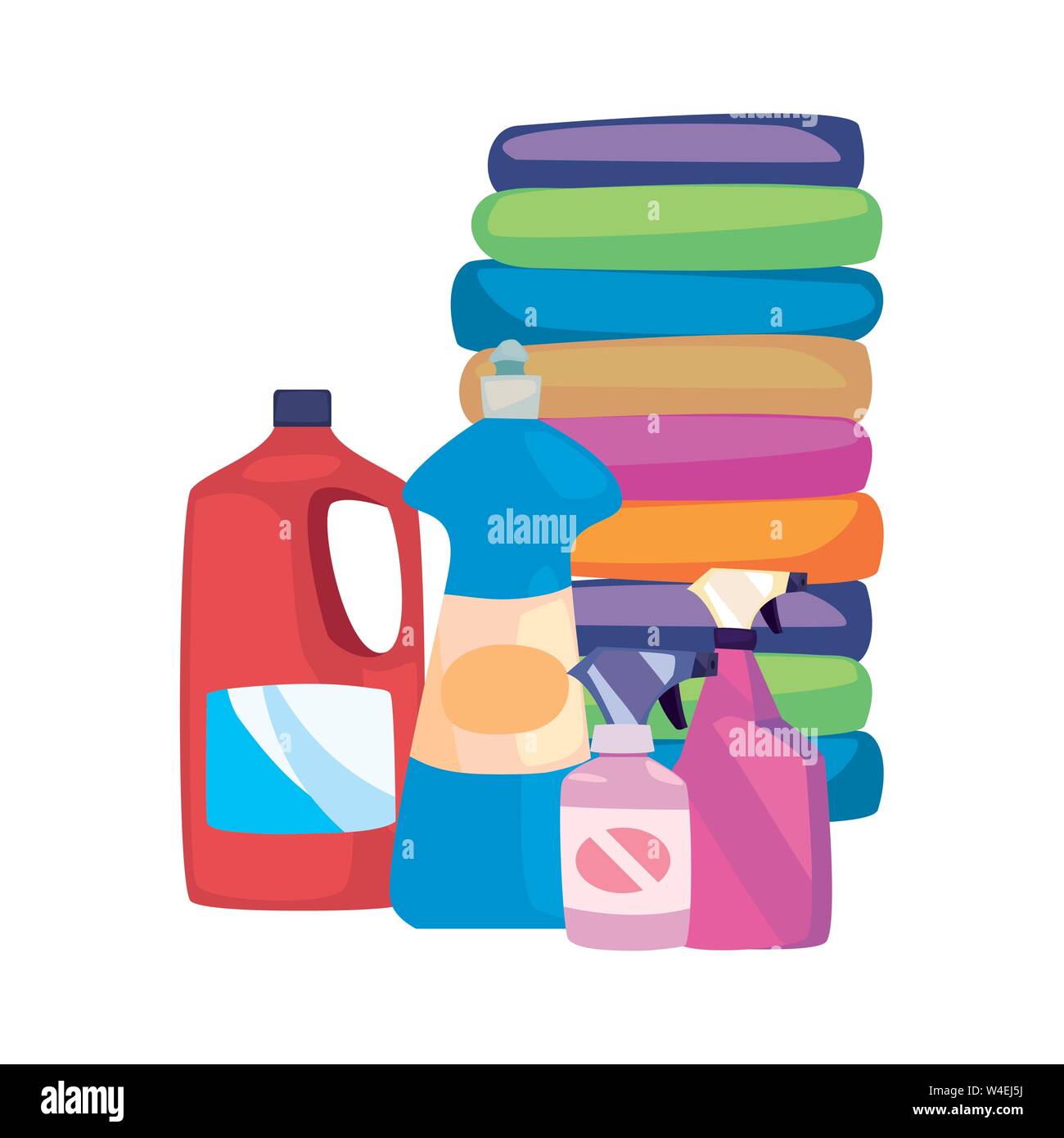 clothes laundry cleaning products and supplies vector illustration ...