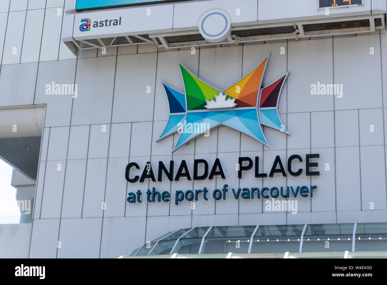 Canada Place (at the port of vancouver) at the front of the famous ...