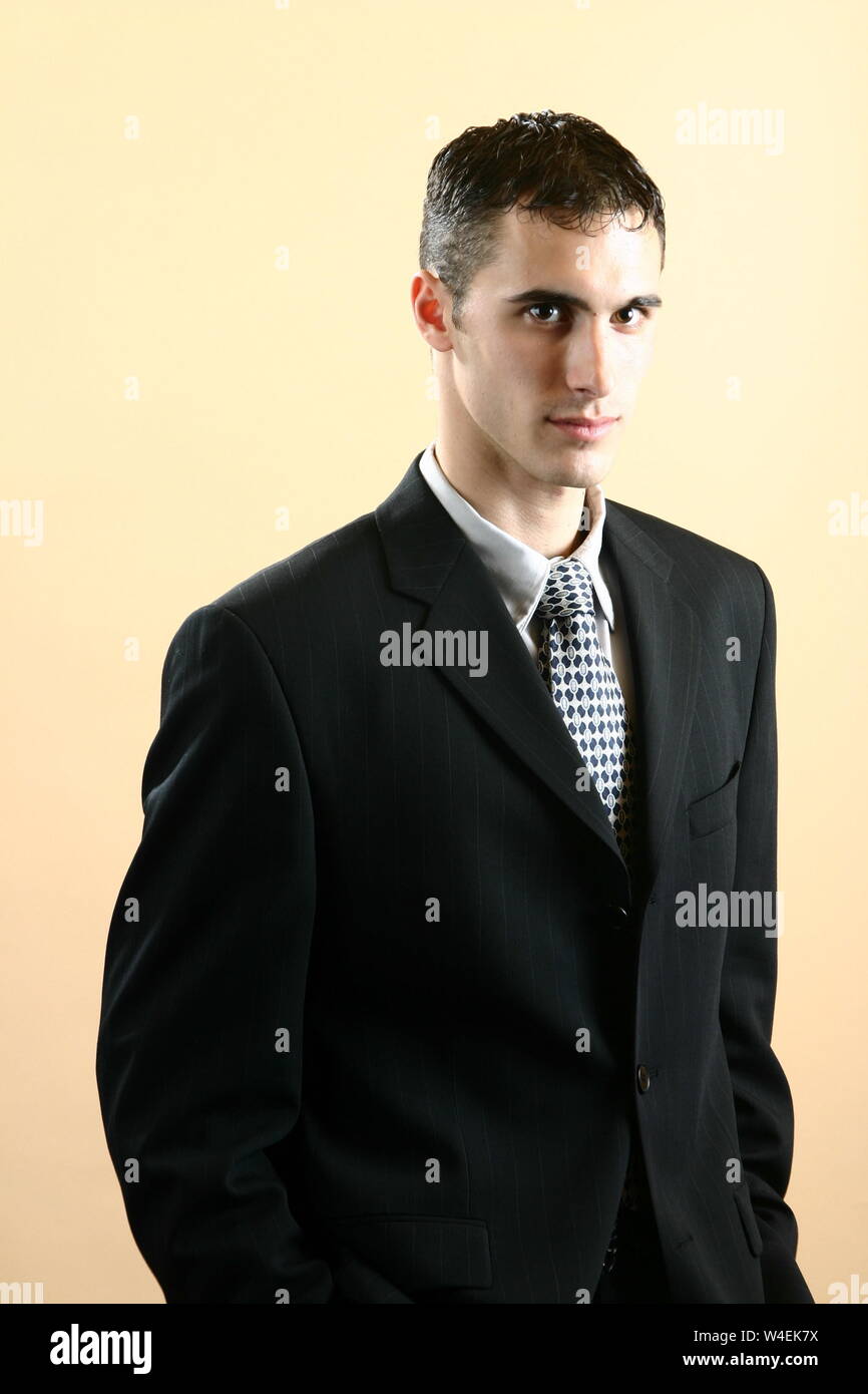 Hot young guy in formal dress, shirt, suit, tie Stock Photo - Alamy