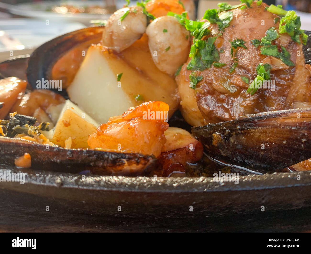 exquisite food with seafood, rich, nutritious and very healthy Stock ...