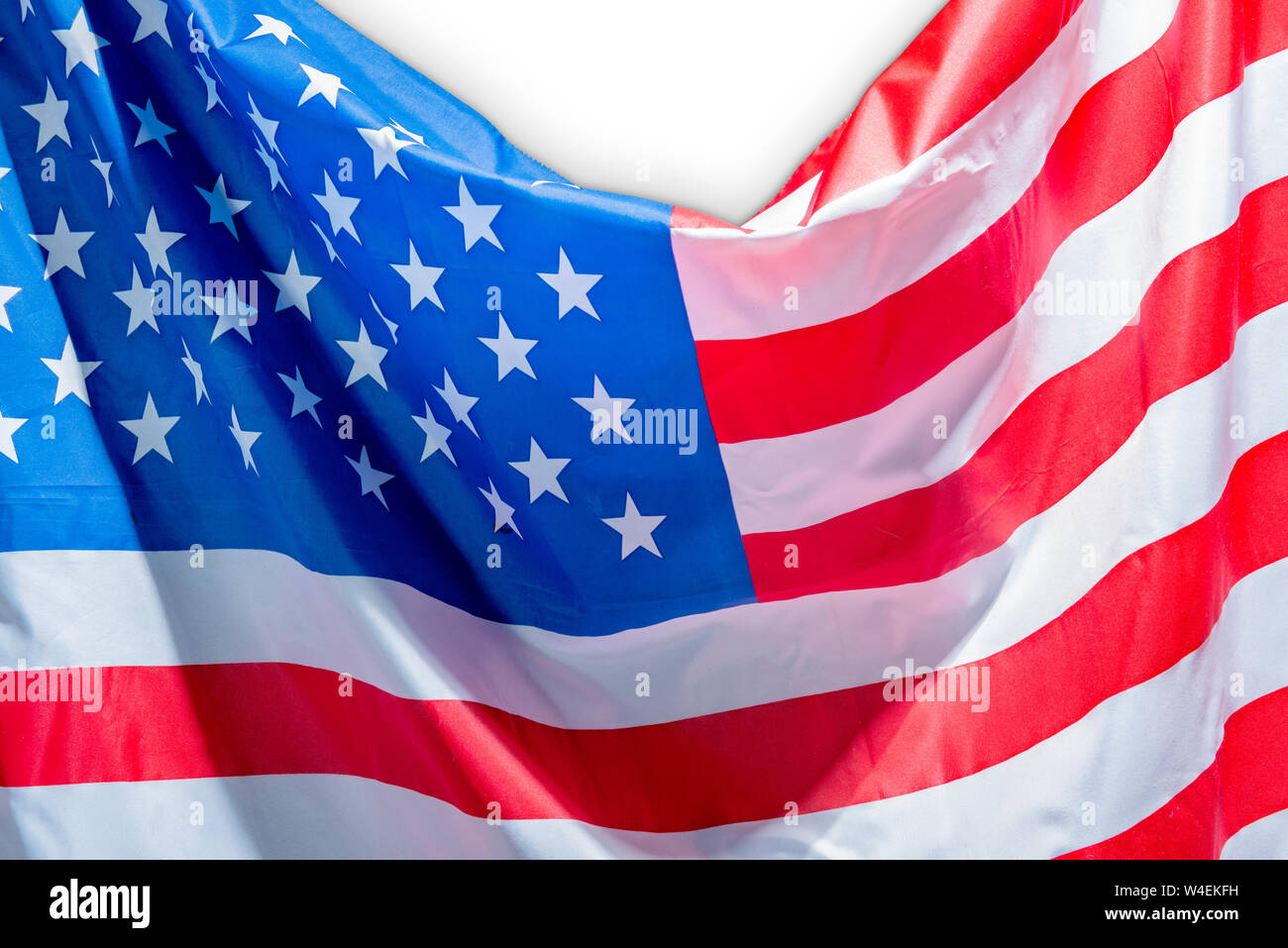 American national flag isolated over white background Stock Photo - Alamy