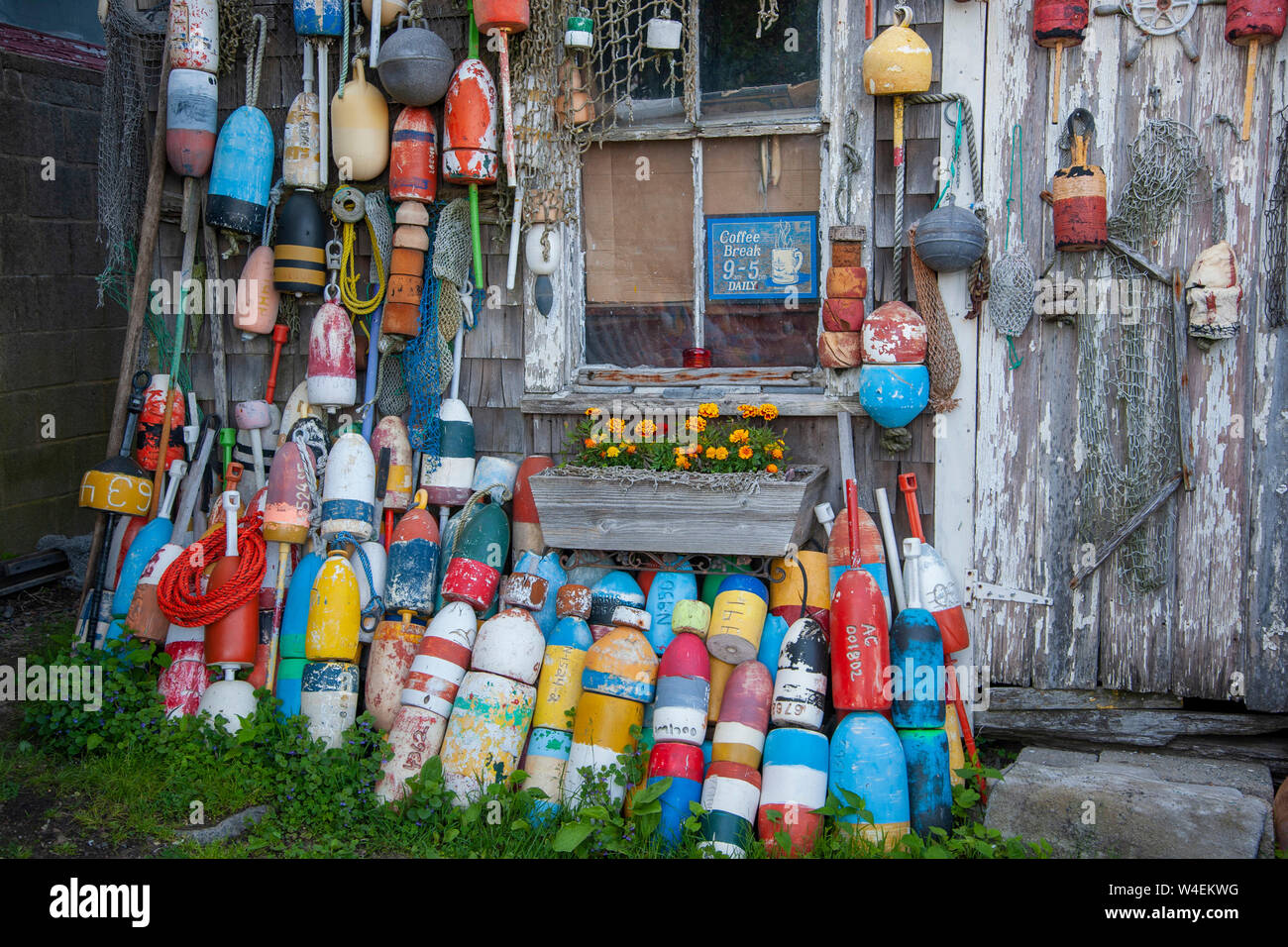 Buoy design in Rockport Massachusetts USA Stock Photo - Alamy