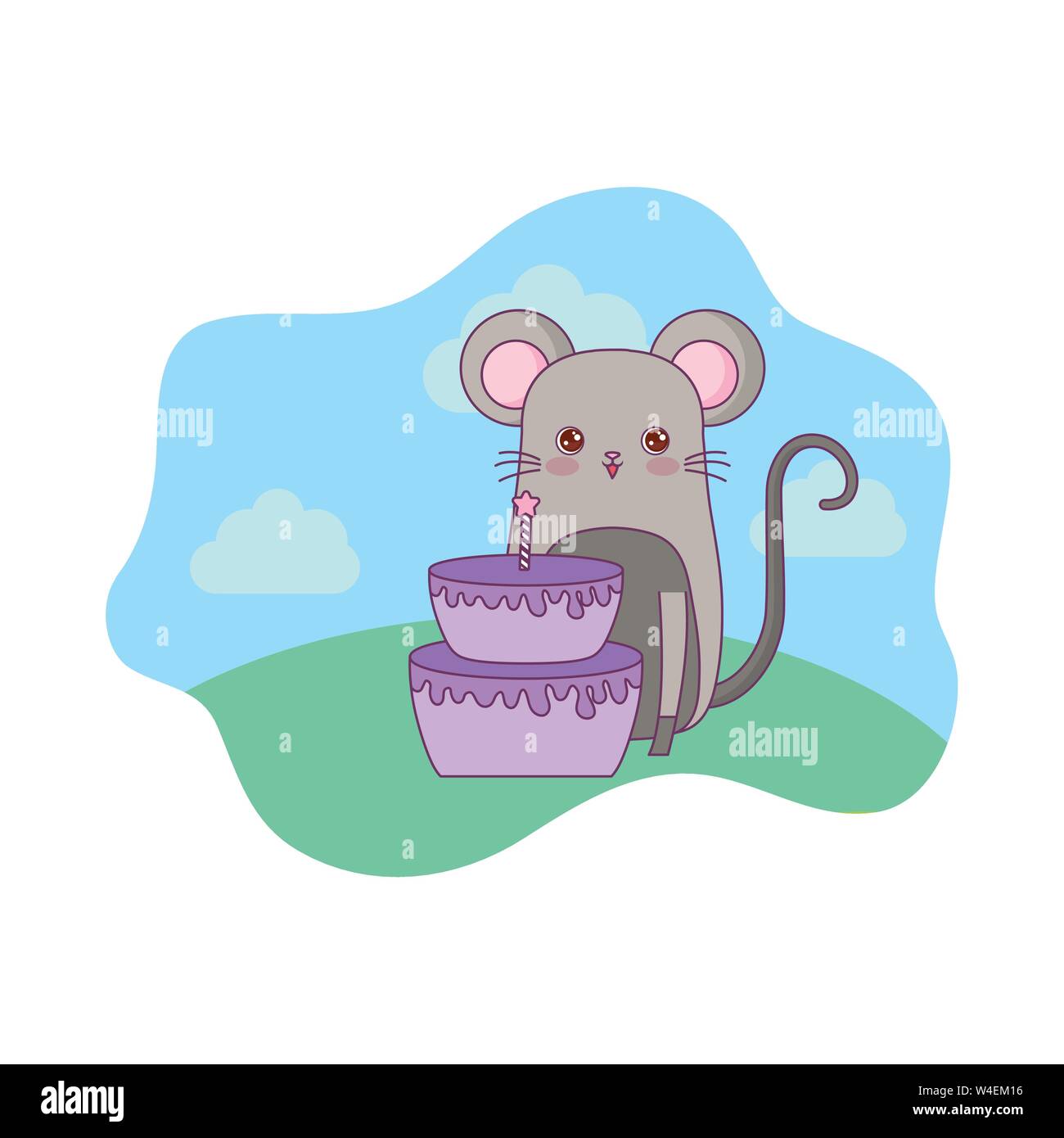 Mouse Eating Cake
