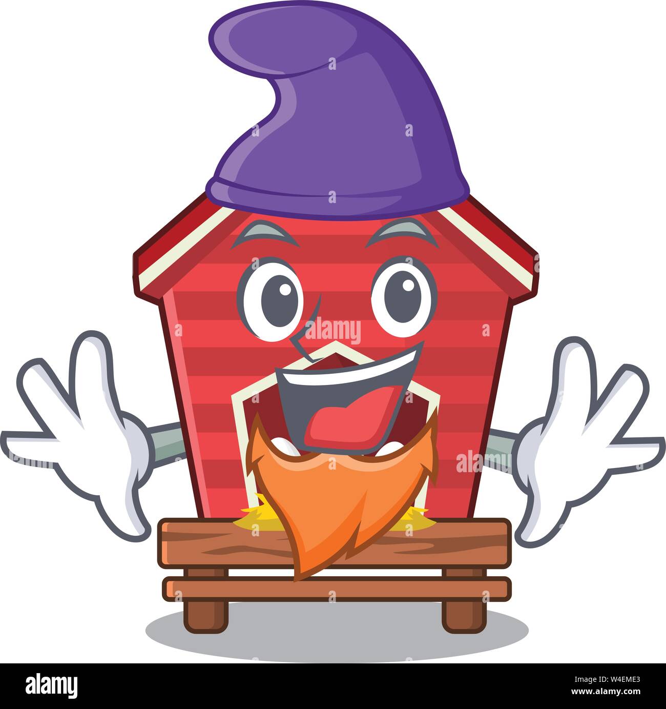 Elf chicken coop isolated in the mascot vector illustration Stock ...