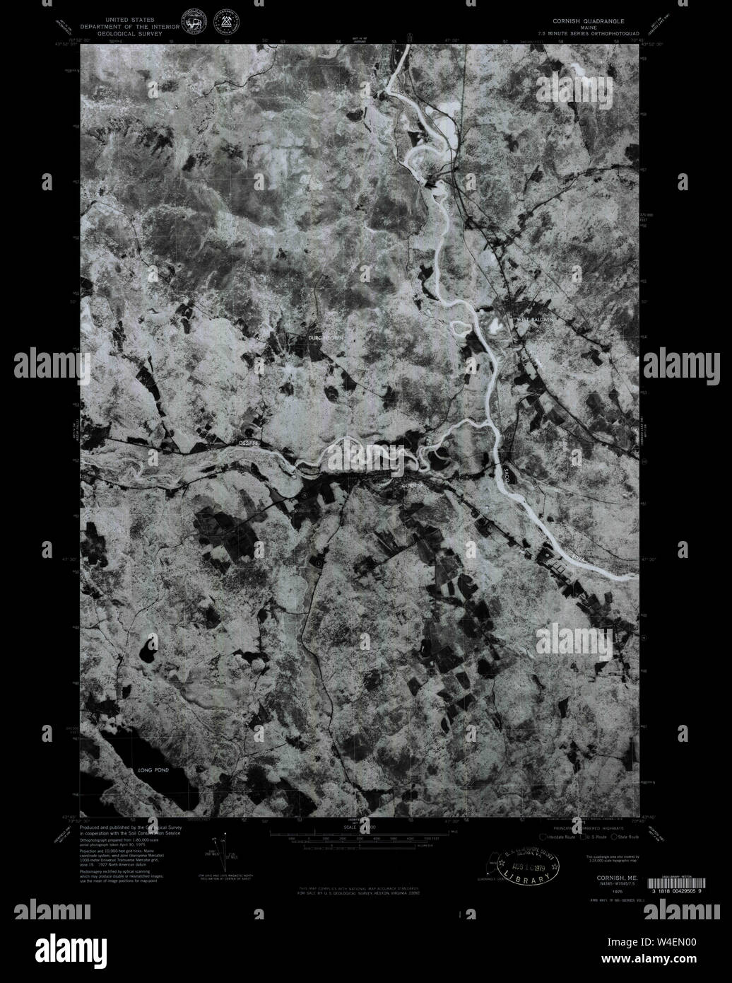 Maine USGS Historical Map Cornish 460331 1975 24000 Inversion ...