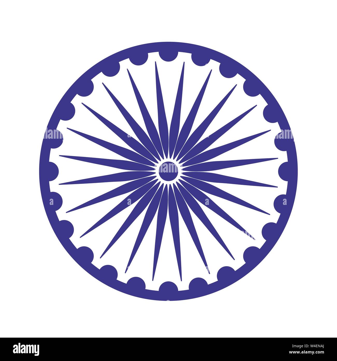 ashoka chakra emblematic icon indian vector illustration design Stock ...