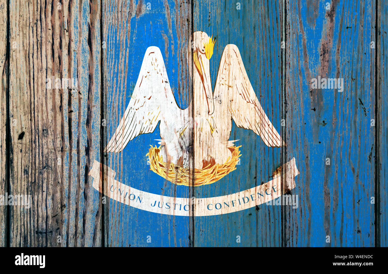 Alabama US state national flag on a gray wooden boards background on ...