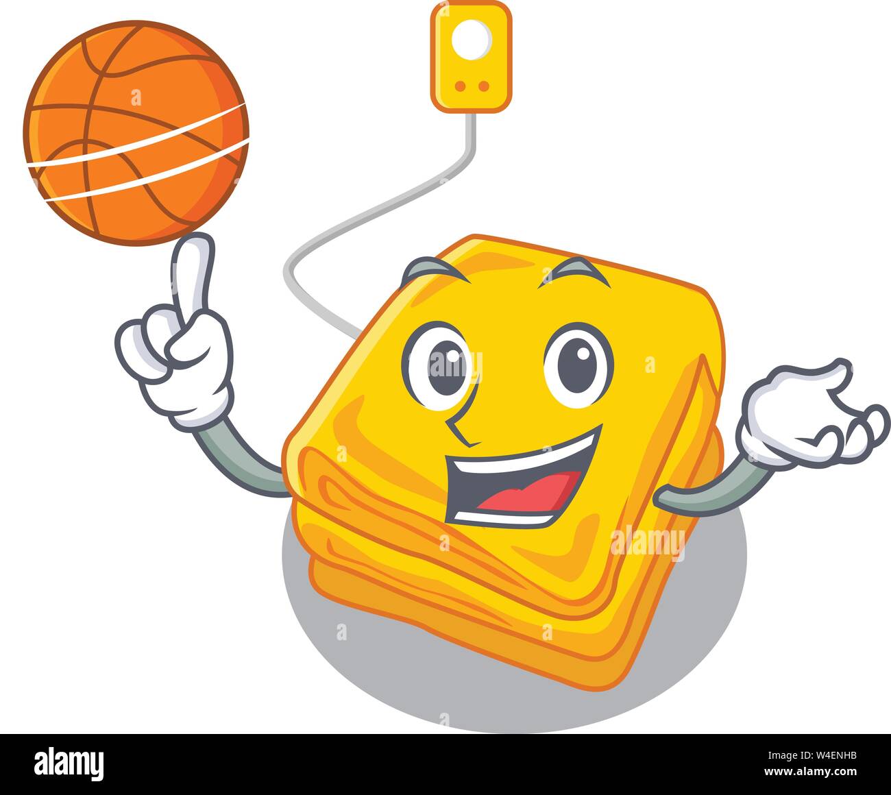 With basketball electric blanket in the character shape vector ...