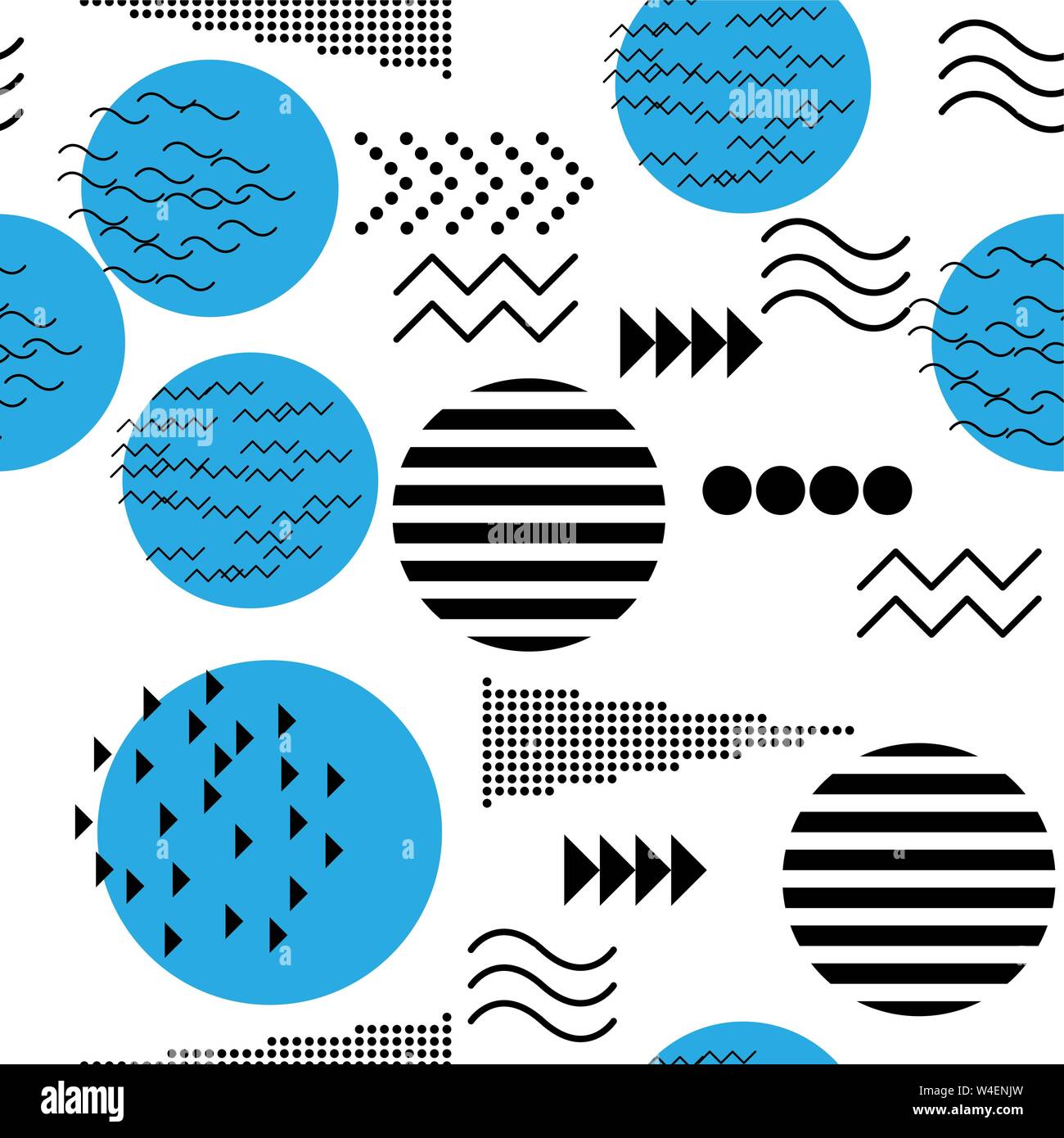 Memphis design elements. Retro funky graphic, 90s trends designs and ...