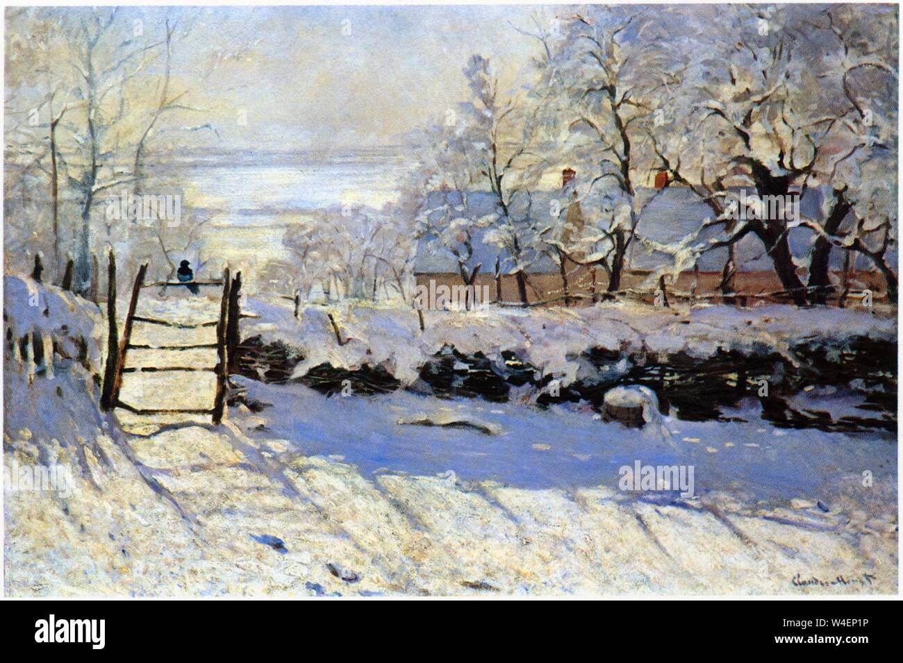 CLAUDE MONET.LA PIE,EFFET DE NEIGE Stock Photo - Alamy