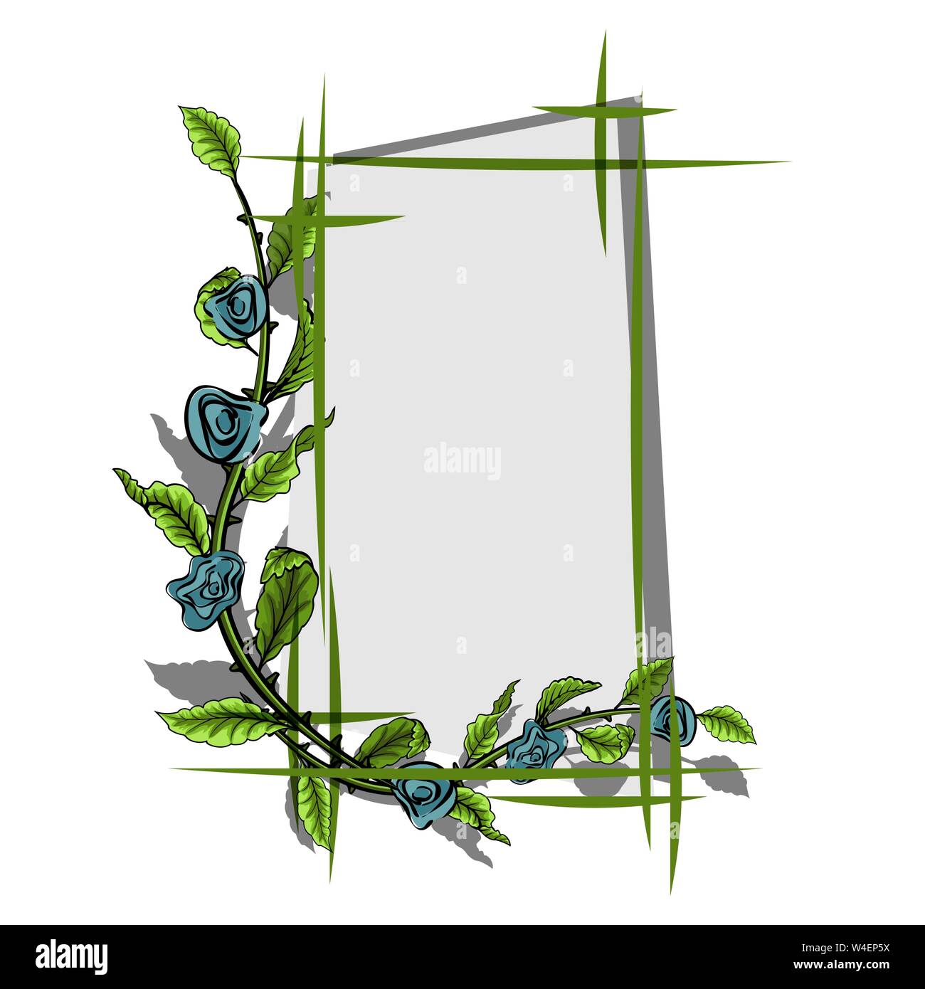 Spring lettering roses Cut Out Stock Images & Pictures - Alamy