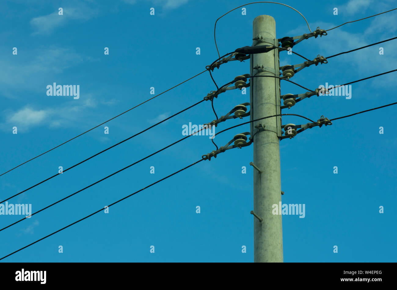 Utility pole cable under hi-res stock photography and images - Alamy