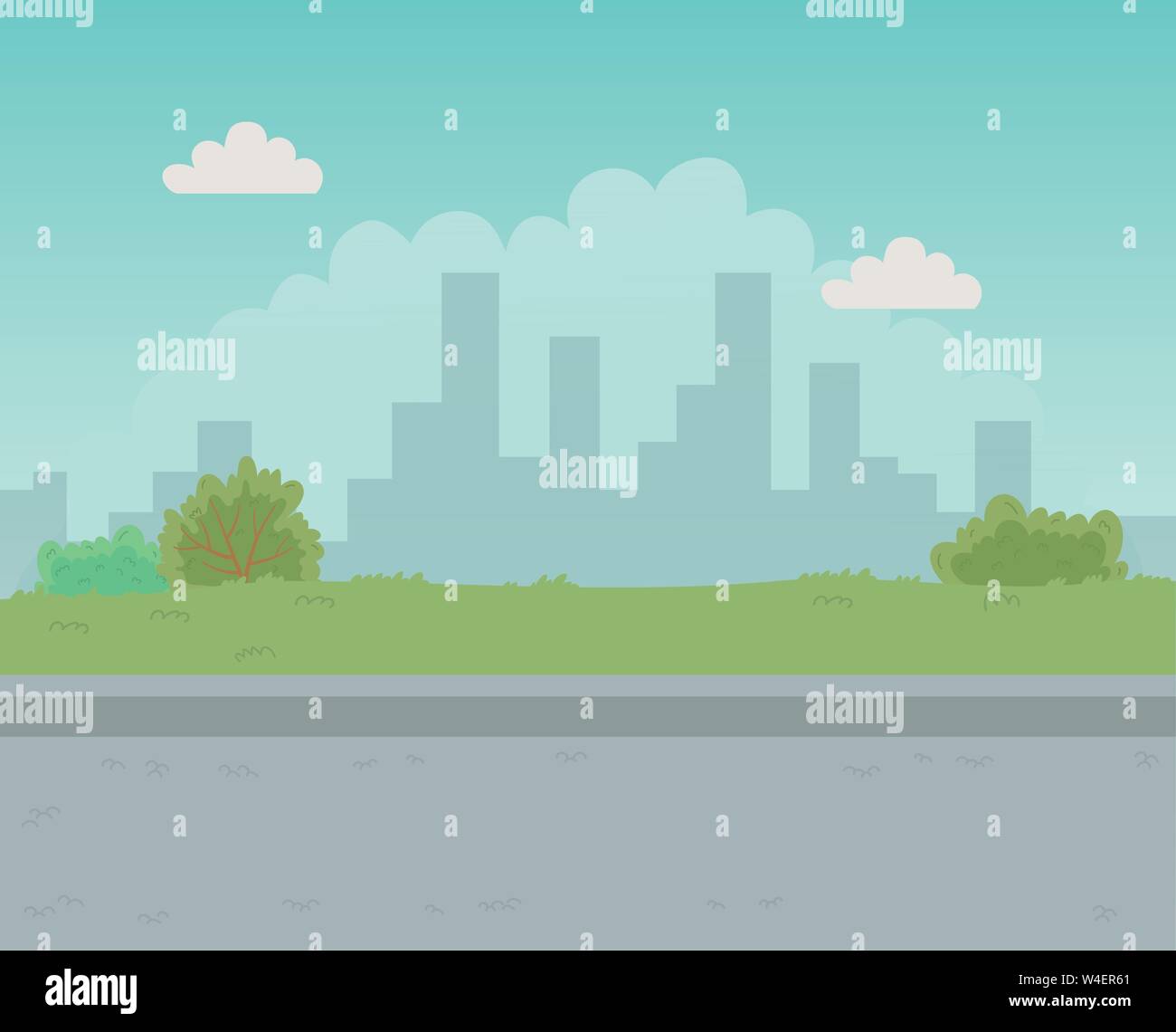 beautiful park landscape scene vector illustration design Stock Vector ...