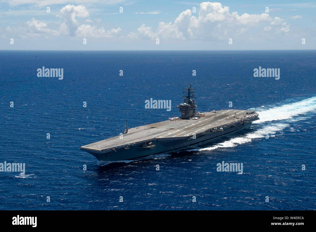 190716-N-KT825-0074 ATLANTIC OCEAN (July 16, 2019) The aircraft carrier ...